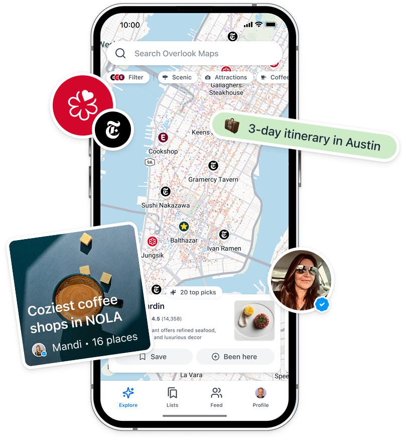 Overlook: Discover all the best places and events with Overlook